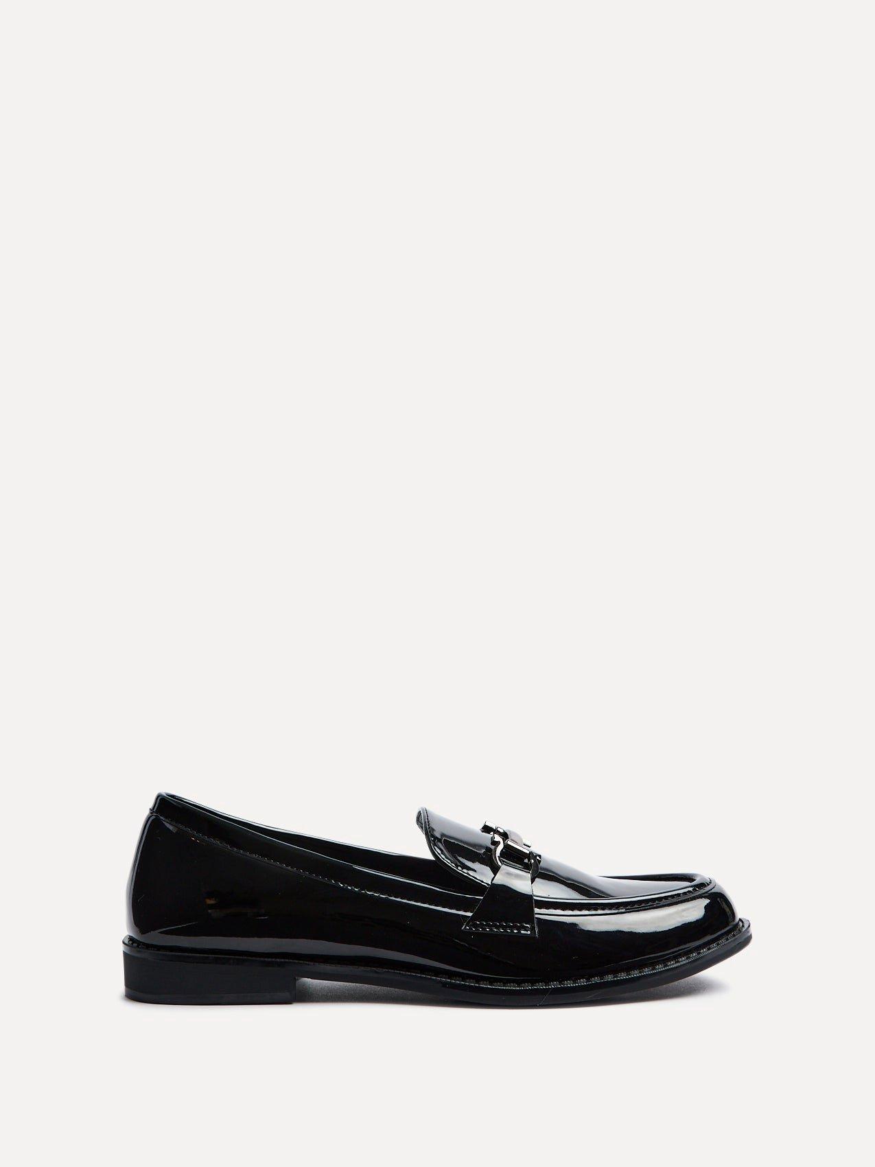 Linzi Black Belle Black Patent Slip On Loafer | PLT