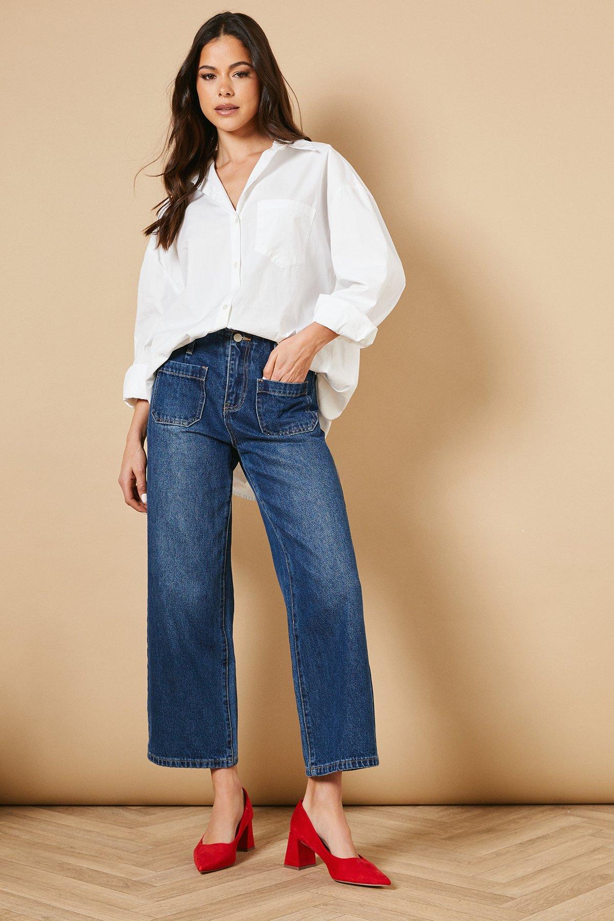 Oasis Red Vern Faux Suede Pointed Block Court Shoes | PrettyLittleThing