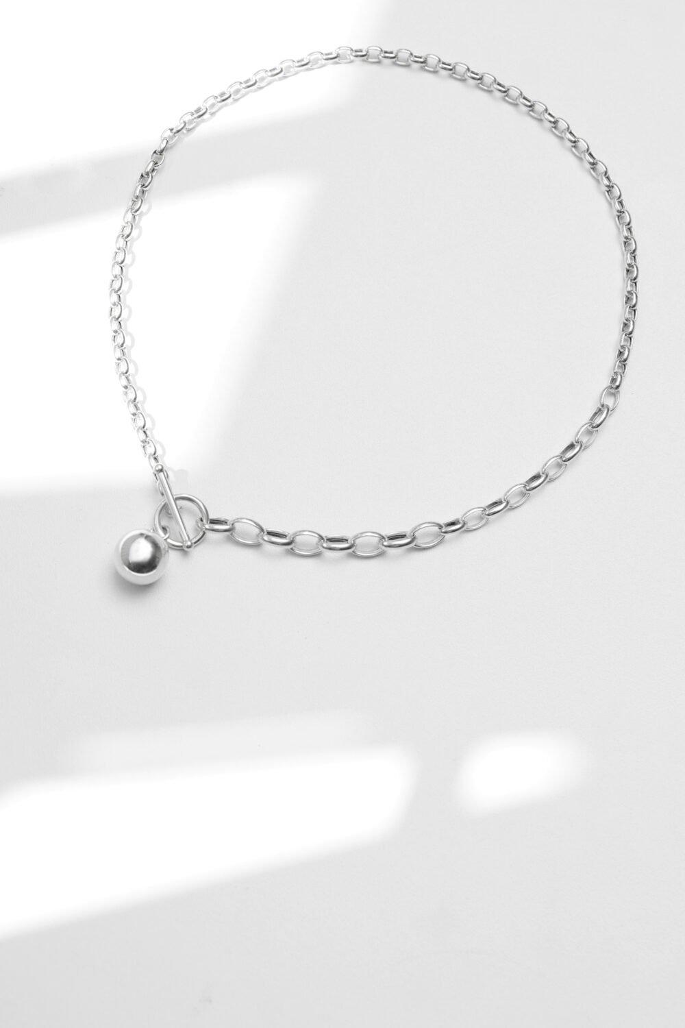 Simply Silver Silver Recycled Sterling Silver 925 Polished Orb Necklace ...