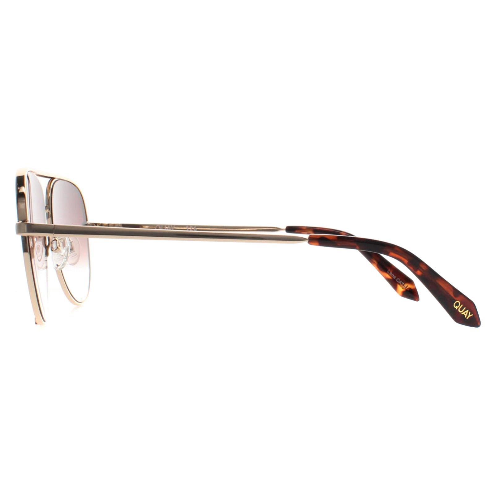 Quay Gold Aviator Gold Brown Gradient High Key Mini | PLT