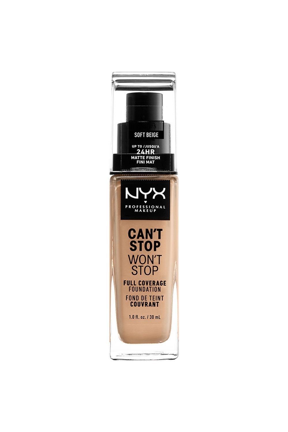 NYX Professional Makeup Soft Beige Can't Stop Won't Stop Full Coverage ...