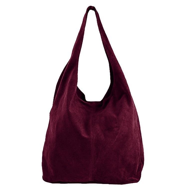 Sostter Maroon Maroon Soft Suede Hobo Shoulder Bag | BYXYI | PLT