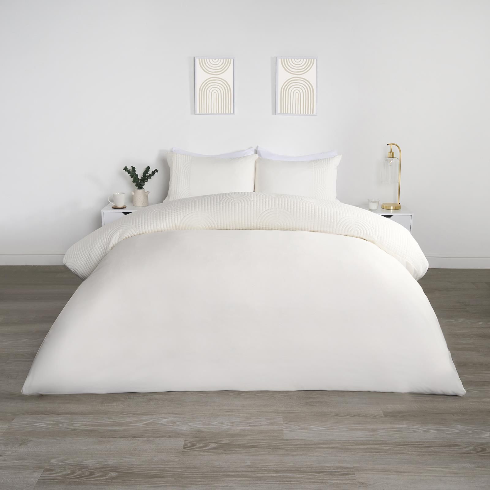 OHS Cream Filled Pinsonic Arches Panel Duvet Cover Bedding Set | PLT