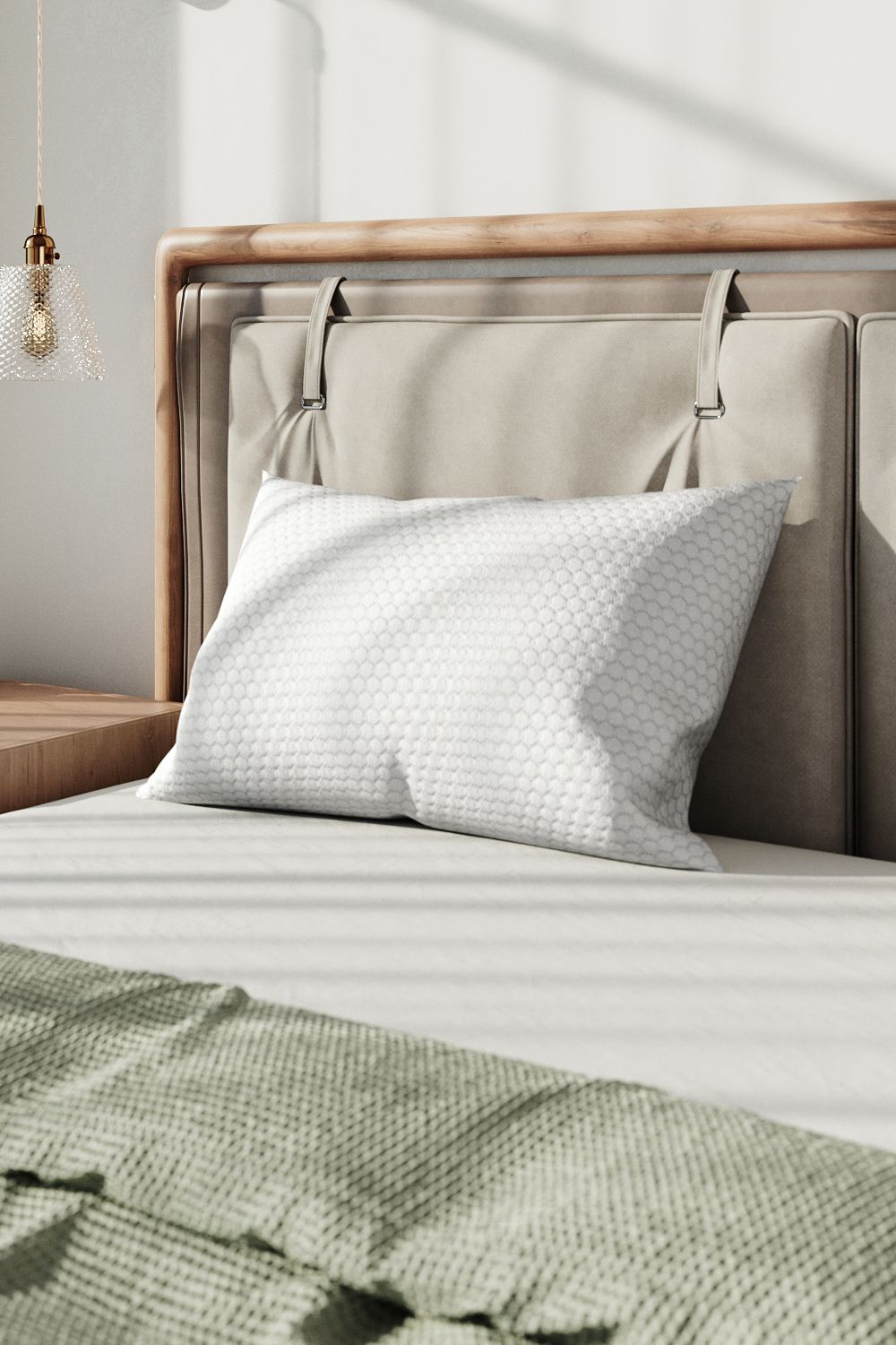 Living And Home White Medium Support Shredded Memory Foam Pillow With ...