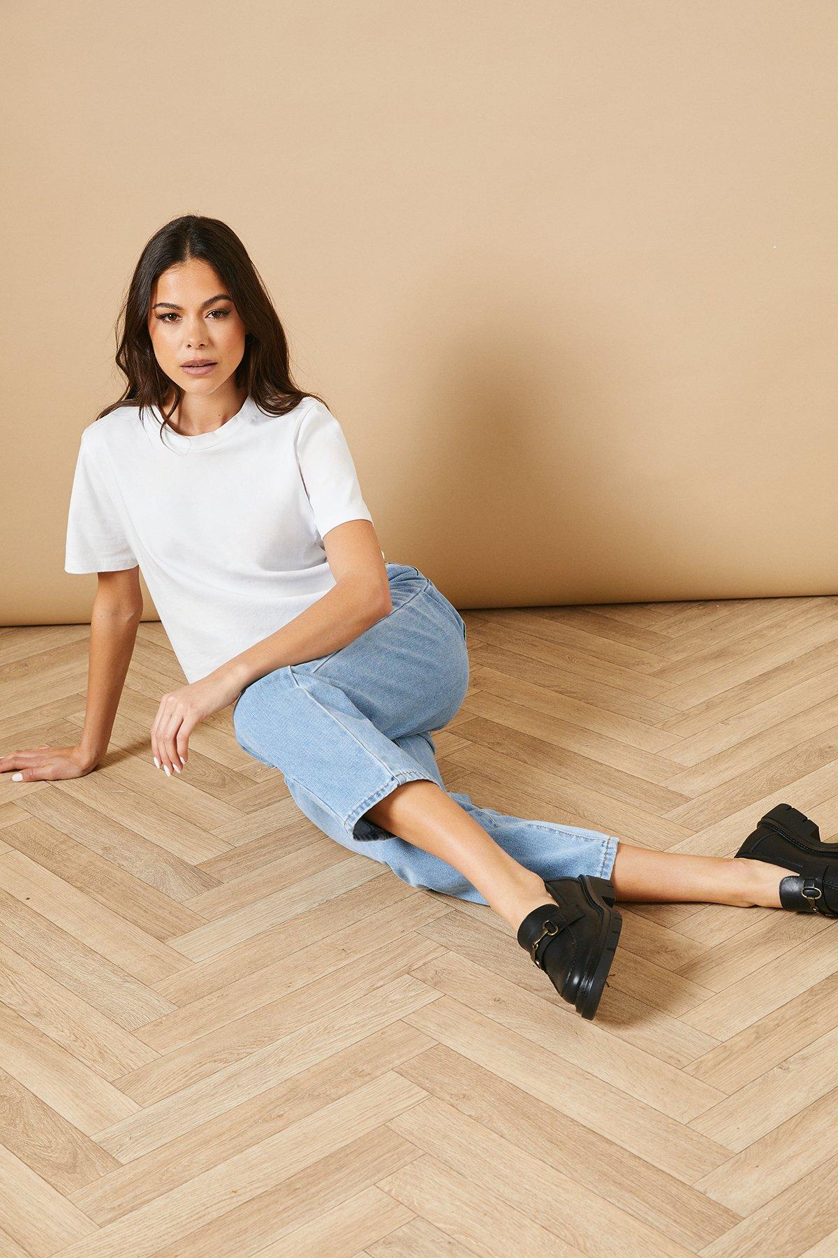 Oasis Black Circe Faux Leather Snaffle Detail Chunky Loafers ...