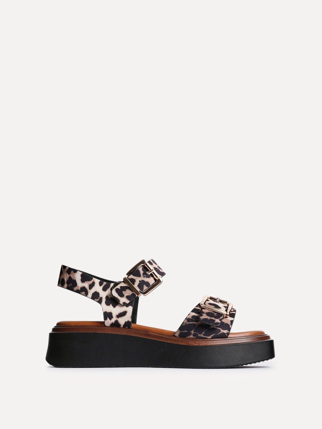 Linzi Yellow Archive Leopard Flatform Sandals | PLT