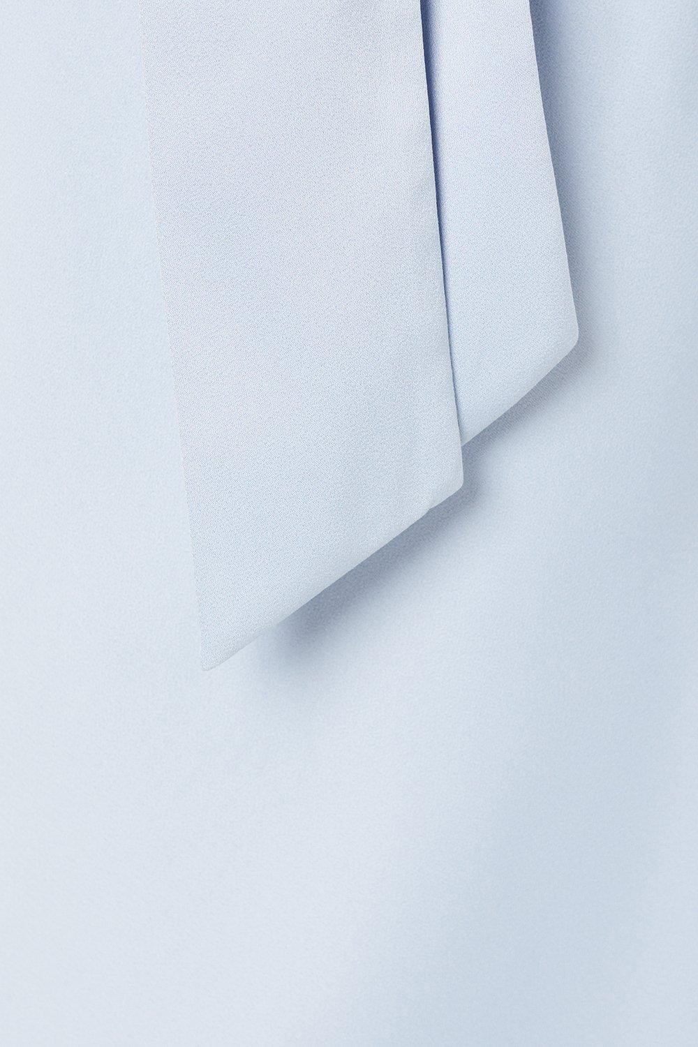 Coast Pale Blue Ruffle Sleeve Satin Back Crepe Wrap Dress | PLT