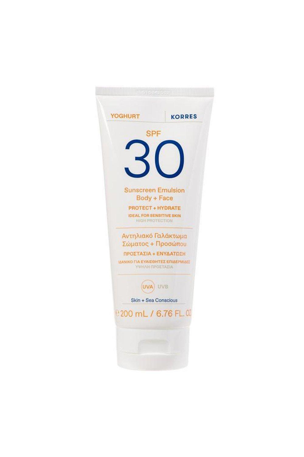 Korres Multi Yoghurt Sunscreen Emulsion Body + Face SPF 30 200ml ...