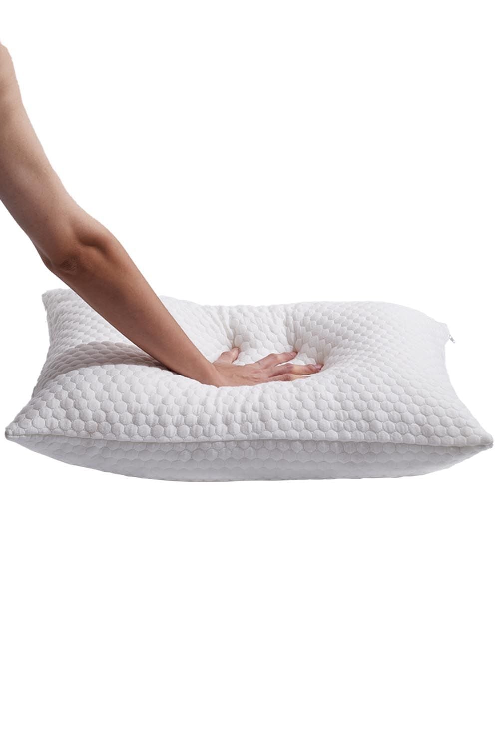 Living And Home White Medium Support Shredded Memory Foam Pillow With ...