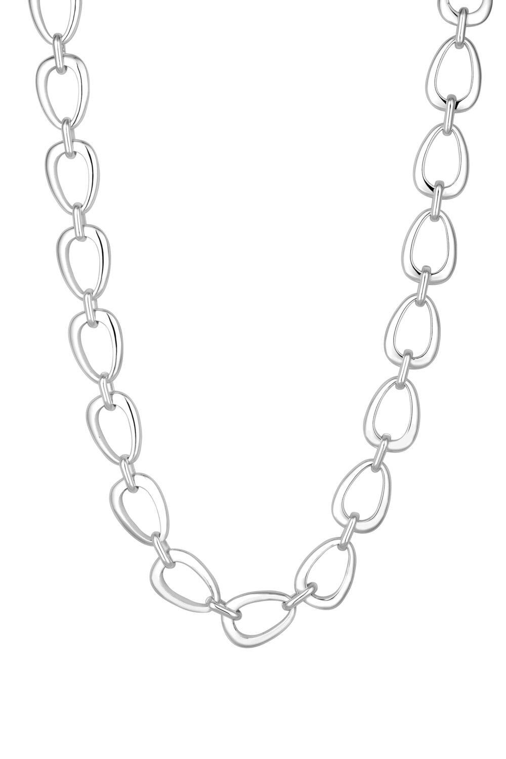 Inicio Silver Recycled Sterling Silver Plated Open Linked Necklace ...