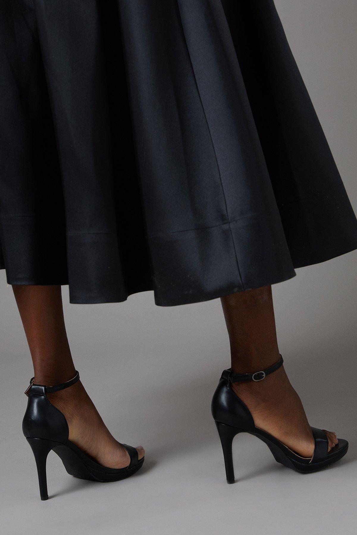 Coast Black Talia Platform High Heeled Sandals | PLT