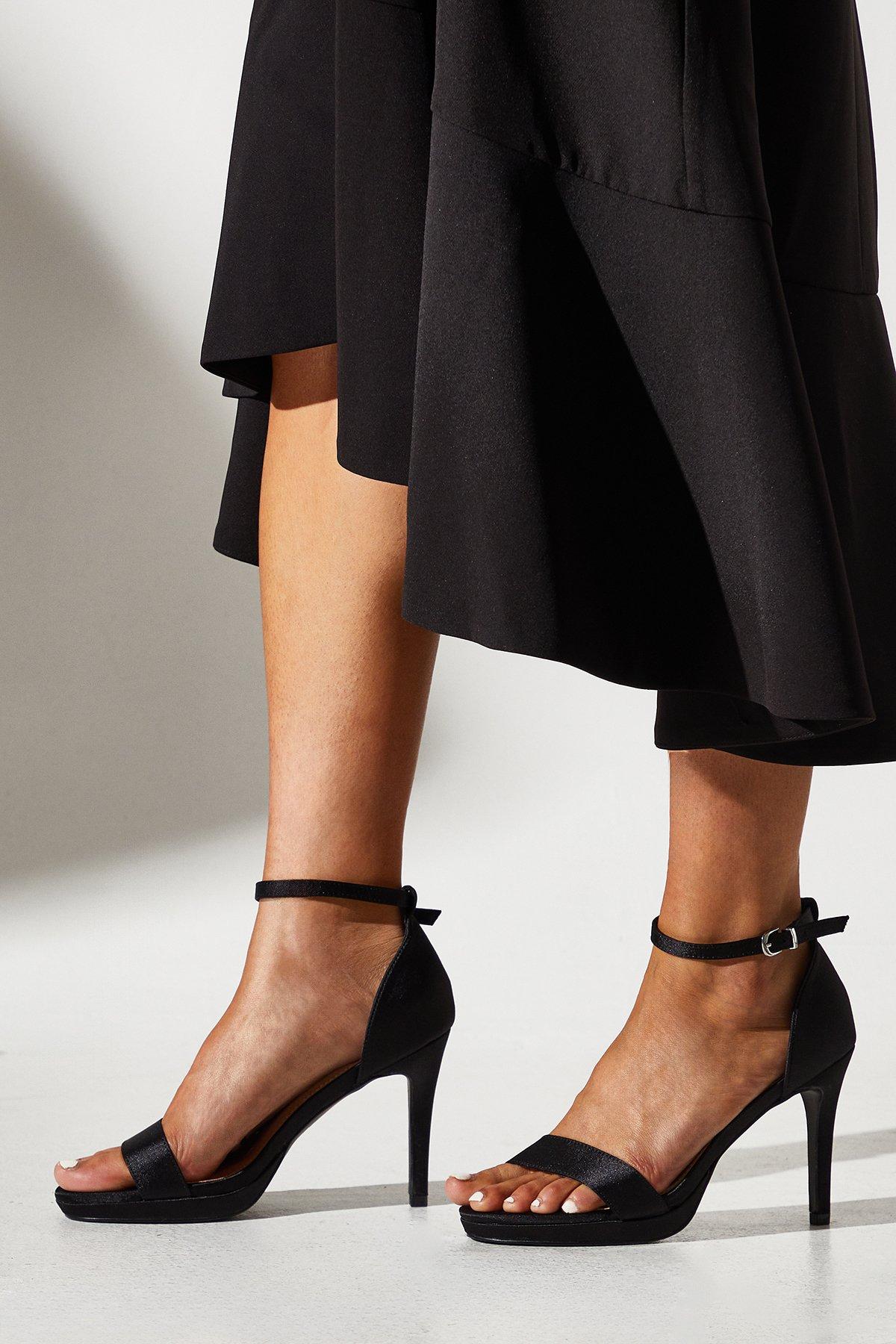 Coast Black Talia Platform High Heel Sandals | PLT