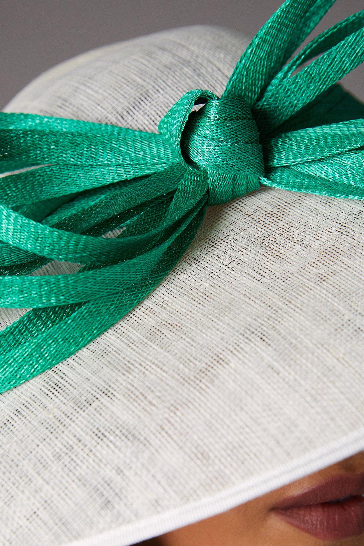 Coast Ivory Lisa Tan Bow Loop Wide Brim Hat | PrettyLittleThing