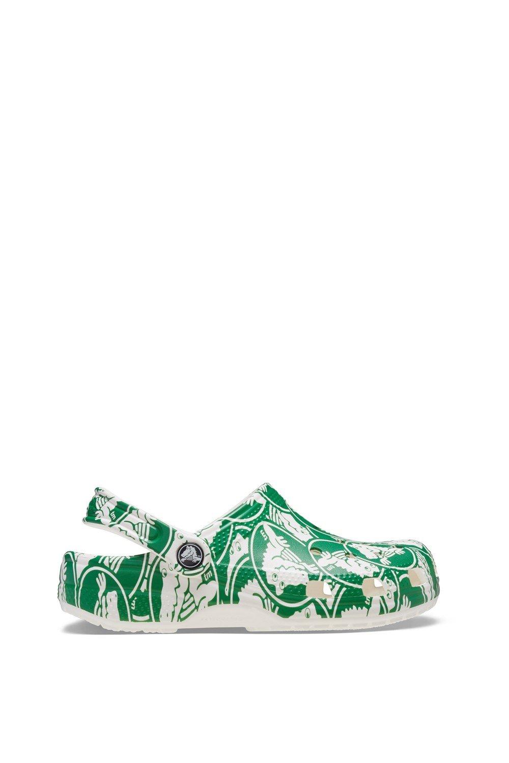 Crocs Green 'Classic Clog Graphics' Kids Beach | PLT