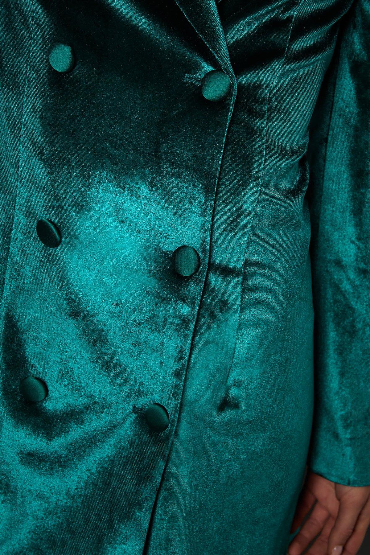 Dorothy Perkins Green Velvet Blazer Dress | PrettyLittleThing