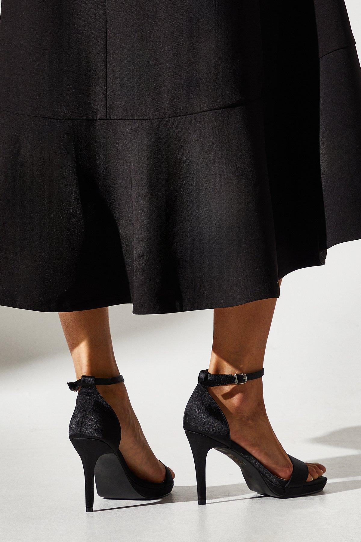 Coast Black Talia Platform High Heel Sandals | PLT