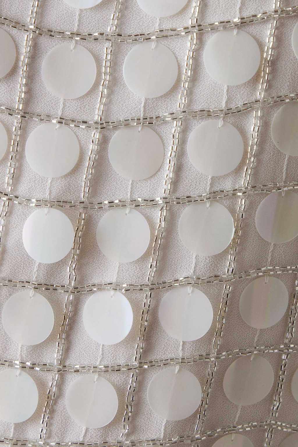 Warehouse Ivory Hen Premium Hand Embellished Sequin Mini Dress | PLT