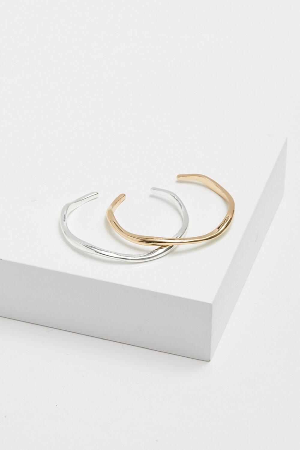 Inicio Gold Two Tone Cuffs - Pack Of 2 - Gift Pouch | PLT