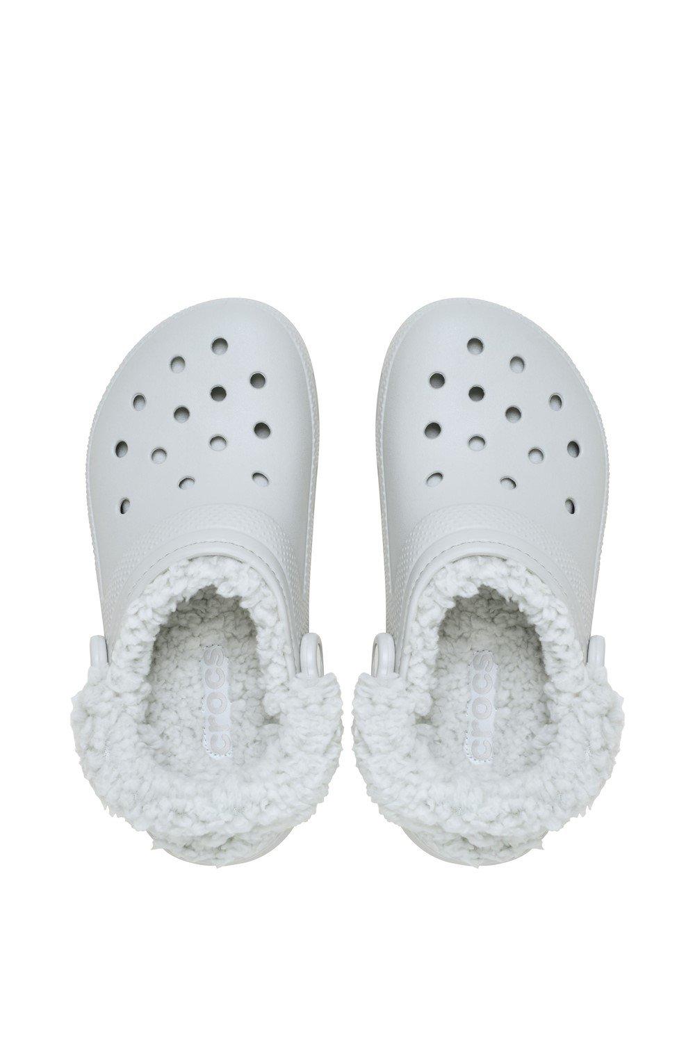 Crocs Off White Classic Fleece Lined Clog | PLT