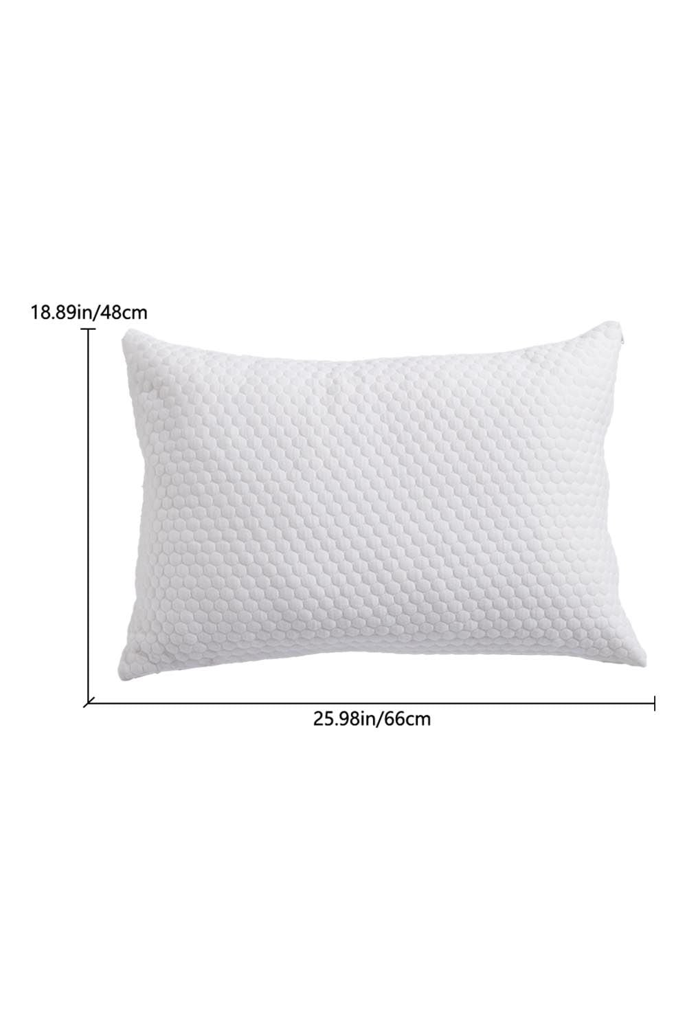 Living And Home White Medium Support Shredded Memory Foam Pillow With ...