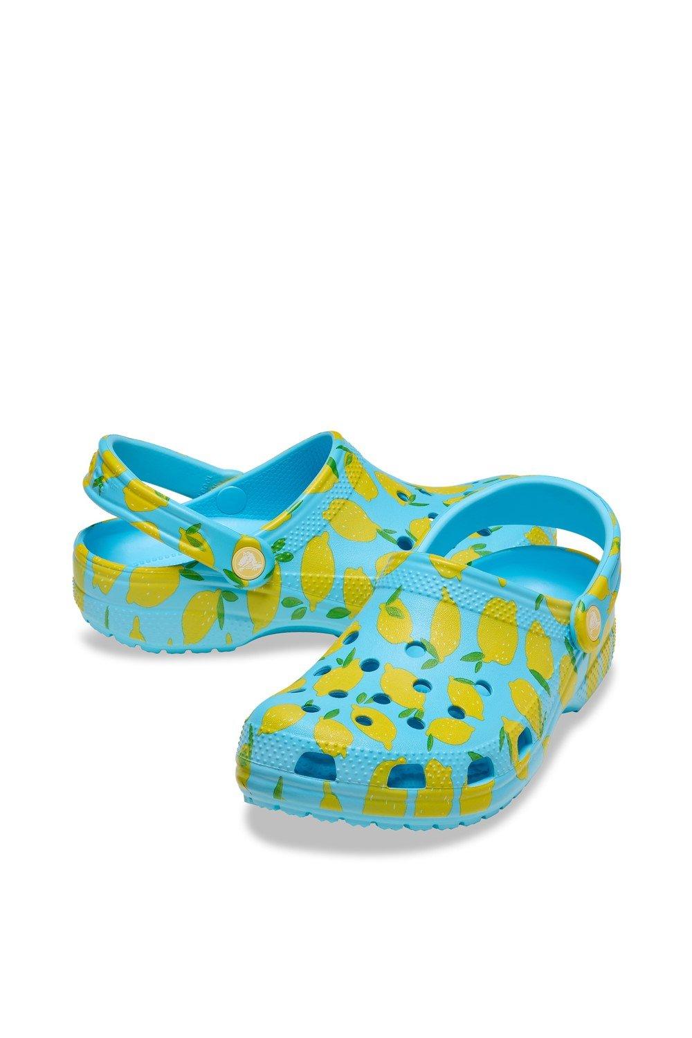 Crocs Light Blue Classic Graphic Clog | PrettyLittleThing