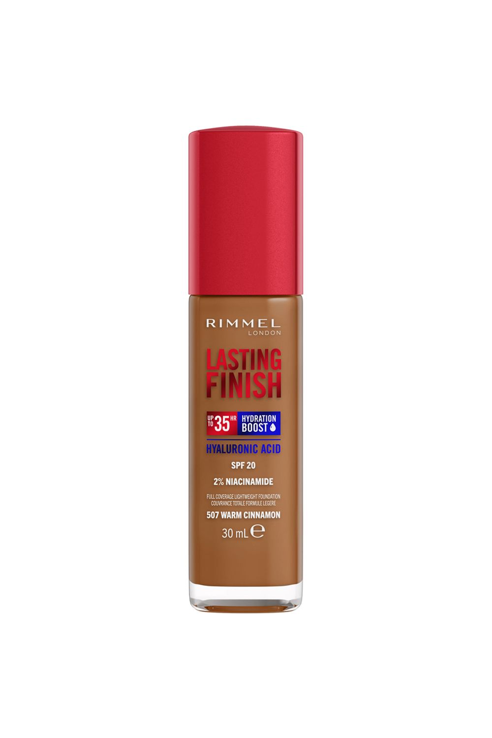 Rimmel London 507 Warm Cinnamon Lasting Finish 35 Hour Foundation 30ml ...