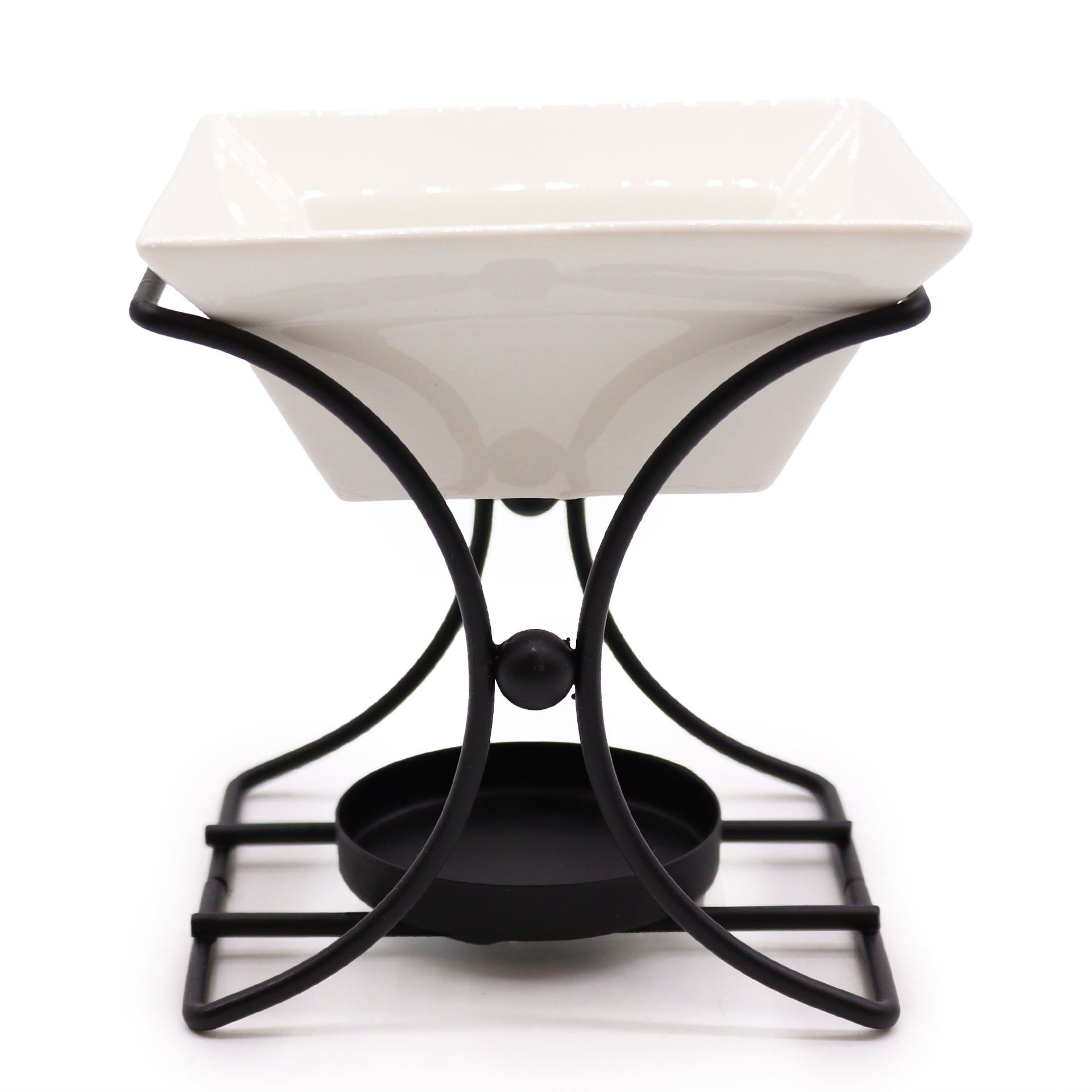KDMD Black Ceramic & Metal Square Stand | PLT