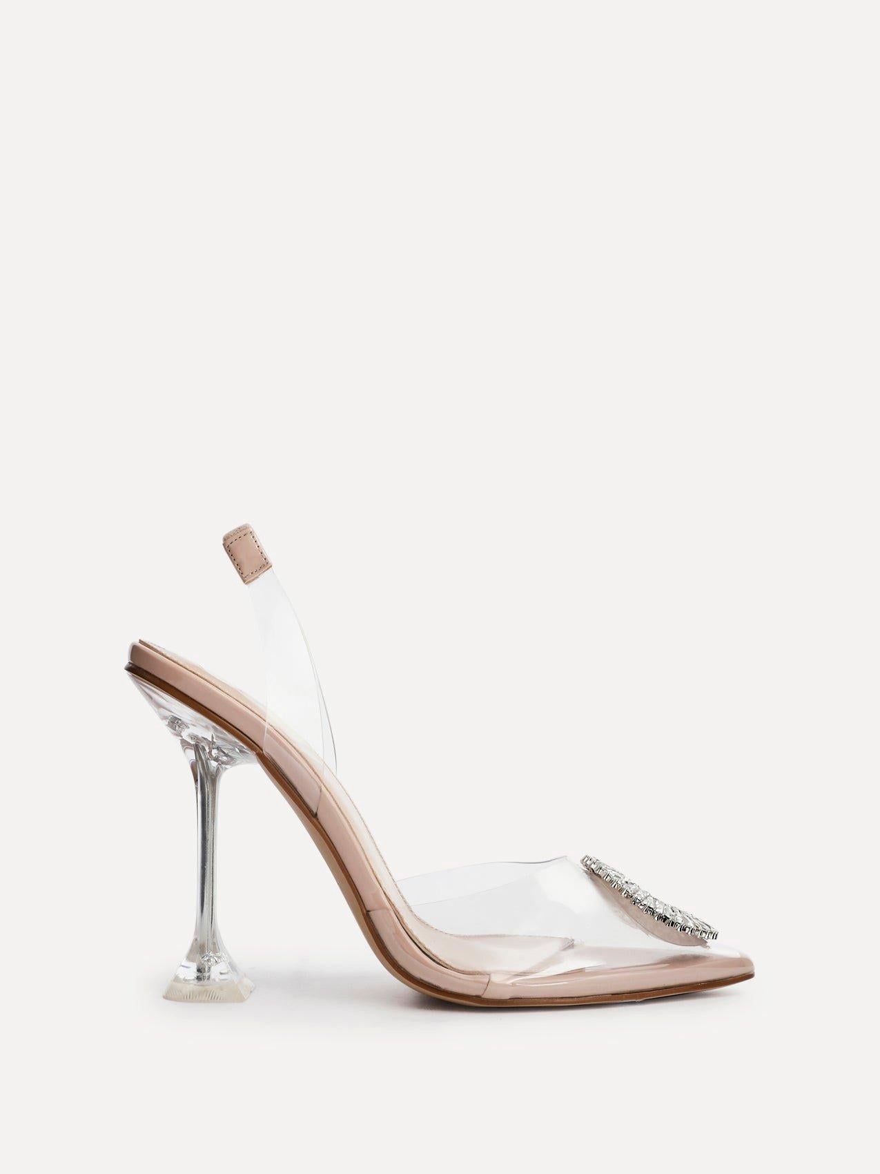 Linzi Clear Tamsin Nude Perspex Court Heel | PLT