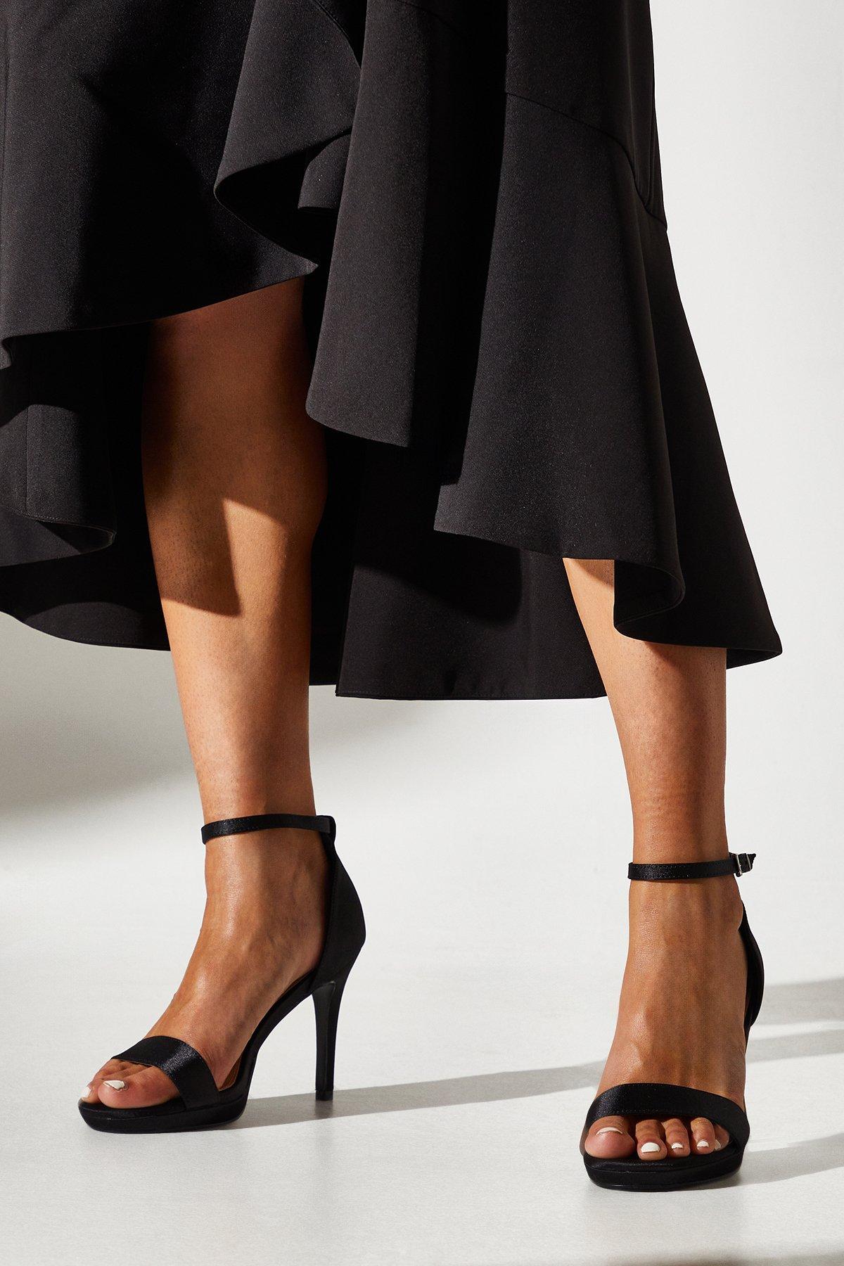 Coast Black Talia Platform High Heel Sandals | PLT